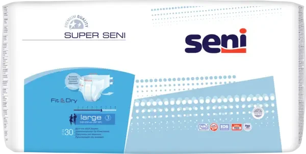 Підгузники для дорослих SUPER SENI Super Seni 3- Large 100-150 см 30 шт ...