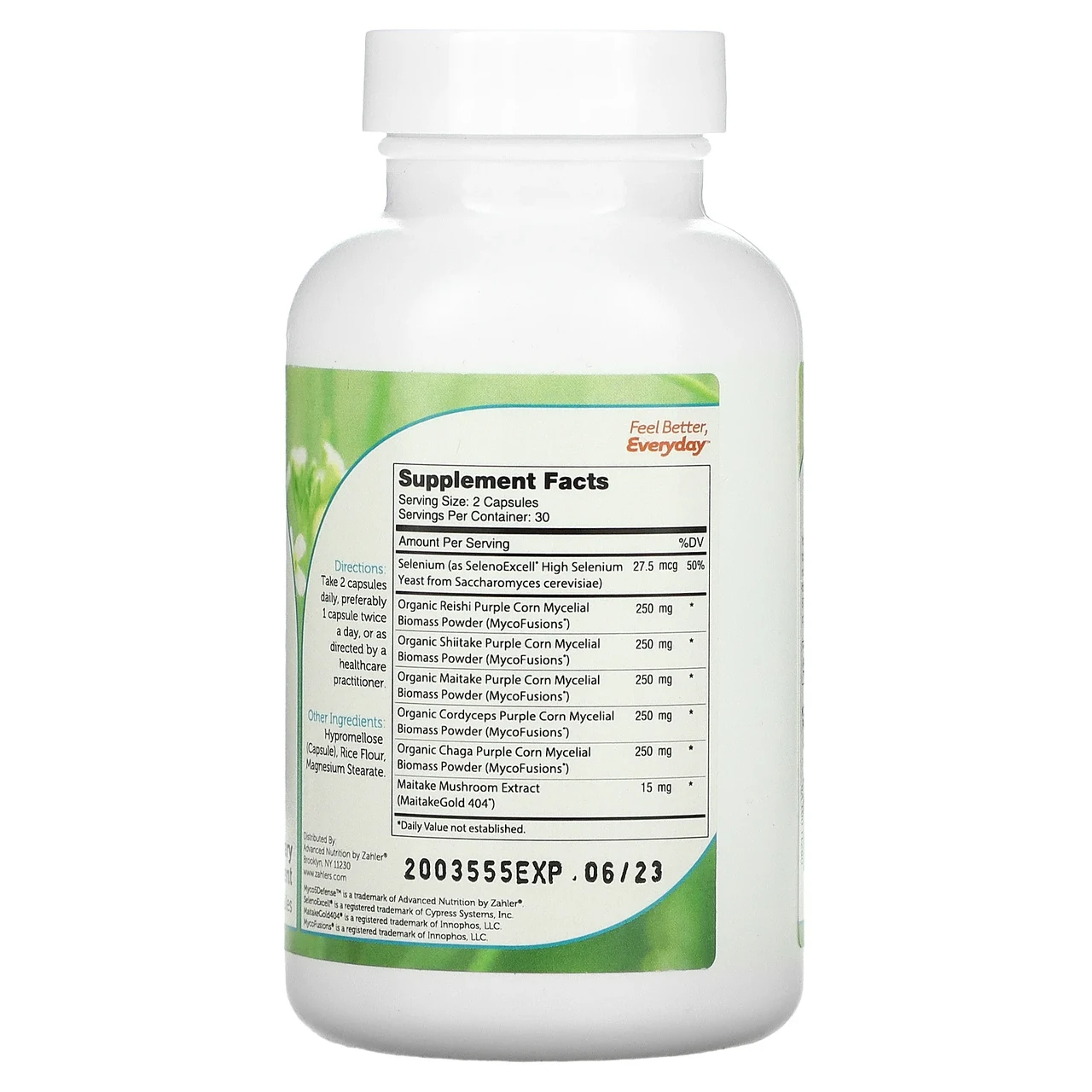 Купить Zahler, Myco5Defense, смесь органических грибов, 60 капсул, цена ...