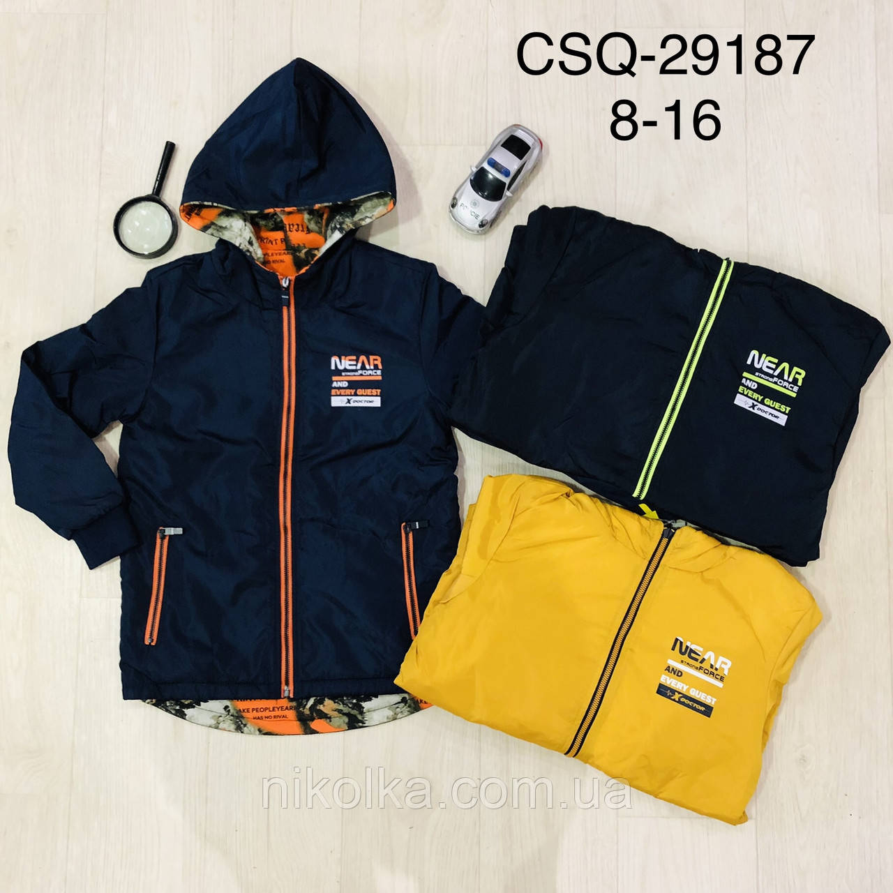 Двосторонні вітровки для хлопчика оптом, Seagull, 8-16 лет, арт. CSQ ...