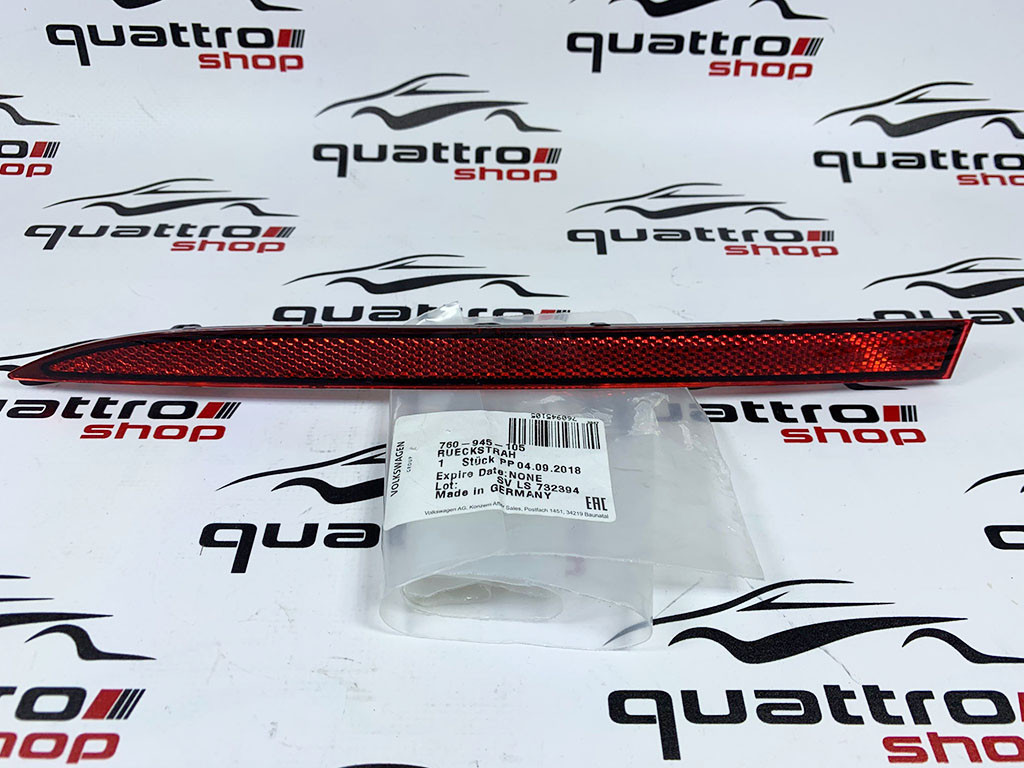 Відбивач заднього бампера лівий VW Touareg 3 760945105, 760 945 105 (ID ...