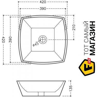 Купити Раковина Jaquar Раковина Aria 42 накладна ARS-WHT-39901, ціна ...
