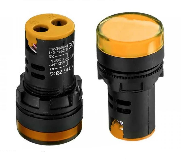Светодиодный индикатор AD16-22DS 220V жёлтый d=22mm 1013205 Daier, цена ...