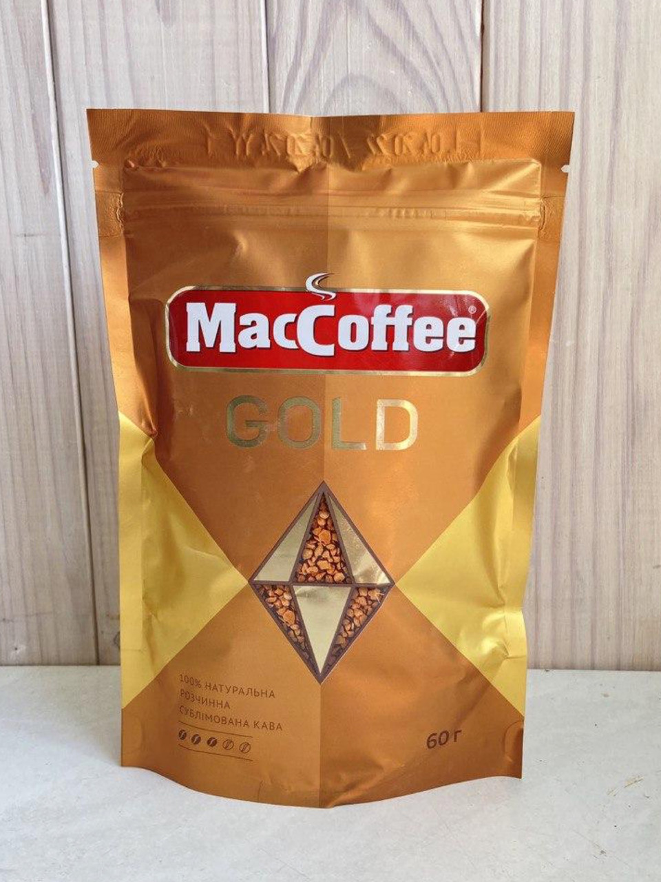 Кава розчинна MacCoffee Gold 60 г, ціна 60 грн — Prom.ua (ID#1661210171)