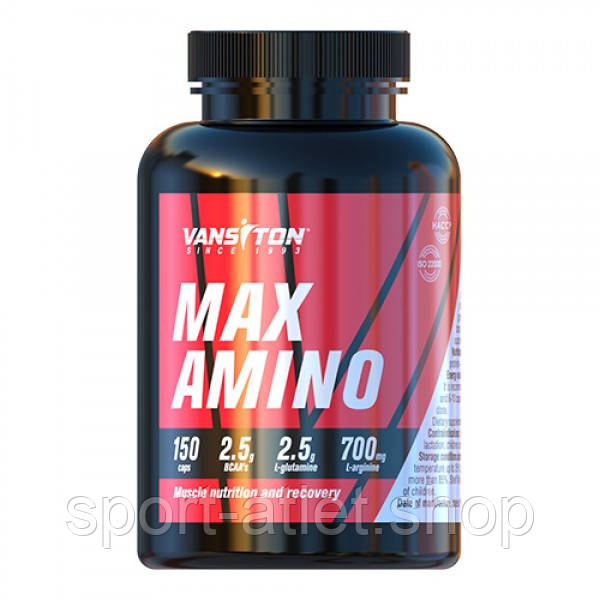Купить Аминокислота Vansiton Max Amino, 150 капсул, цена 299 ₴ — Prom ...