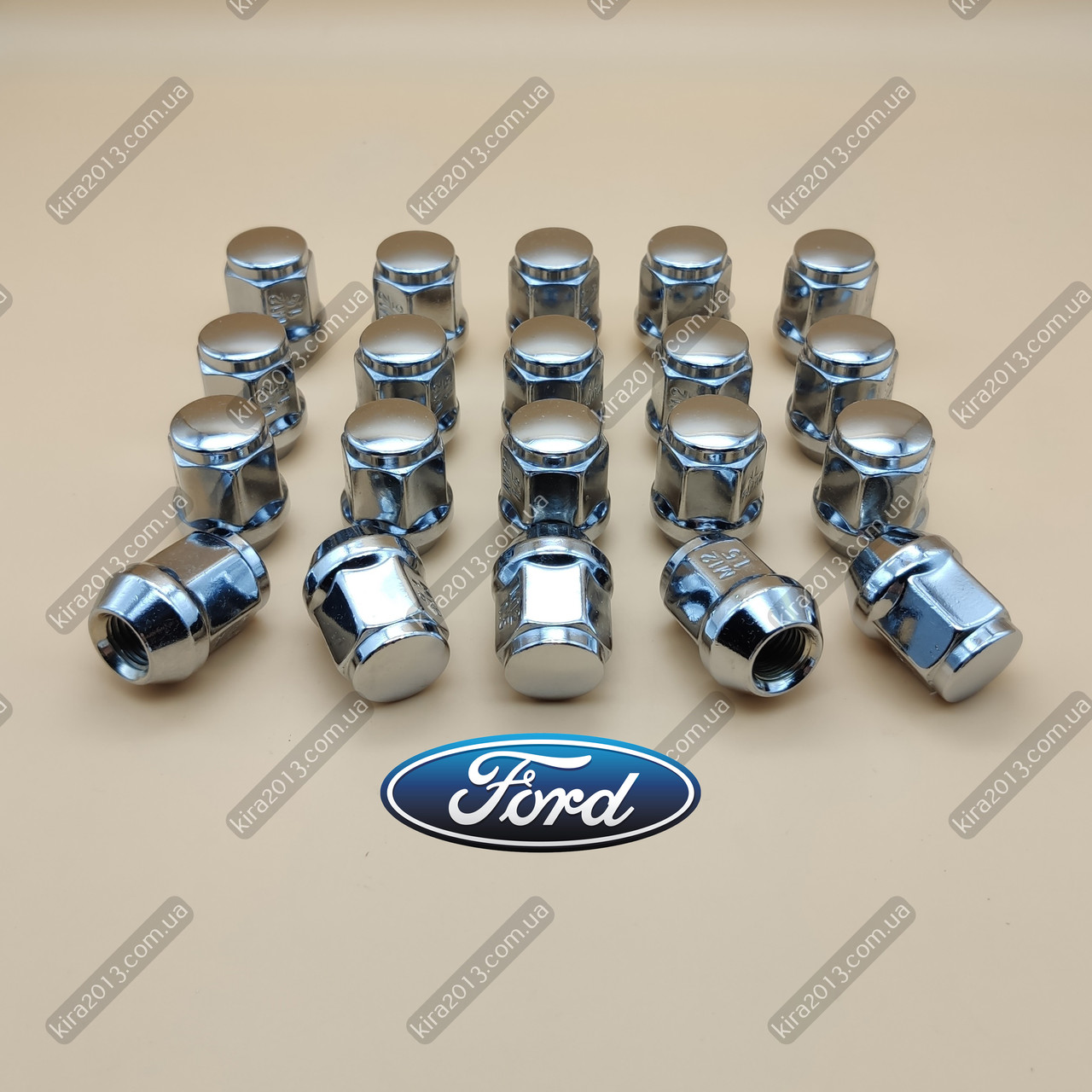 Гайка колесная Ford Mondeo MK5 М12х1,5 ключ 19мм, высота 30мм, хром ...