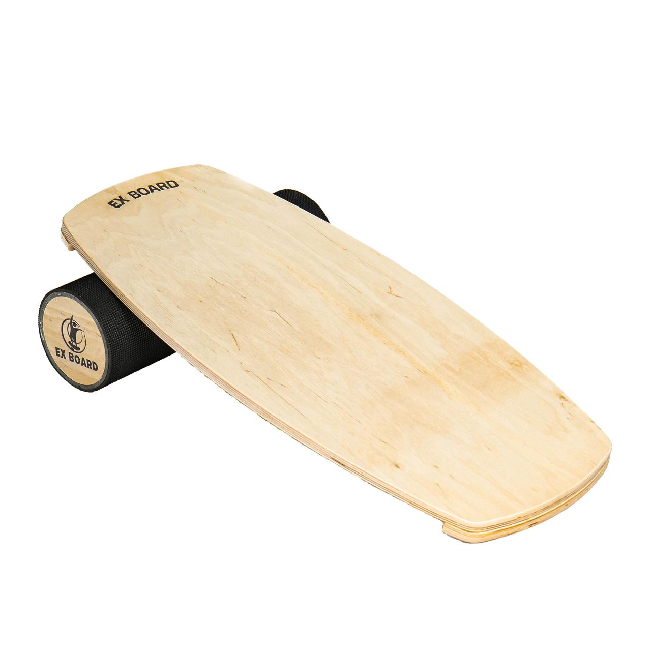 Балансборд Дерев'яний Ex-board Easy Чорний у Гумі Валик 13 См (ex016 ...