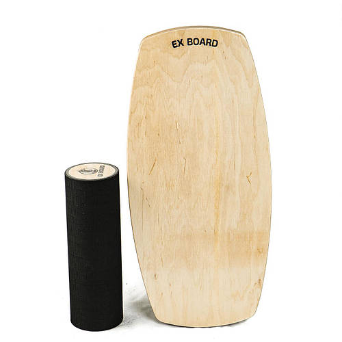 Купити Балансборд дерев'яний Ex-board Easy чорний у гумі валик 13 см ...