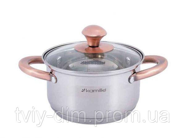 Купить Каструля 1.5л з нерж. Сталі з кришкою 4930 ТМKAMILLE (код ...