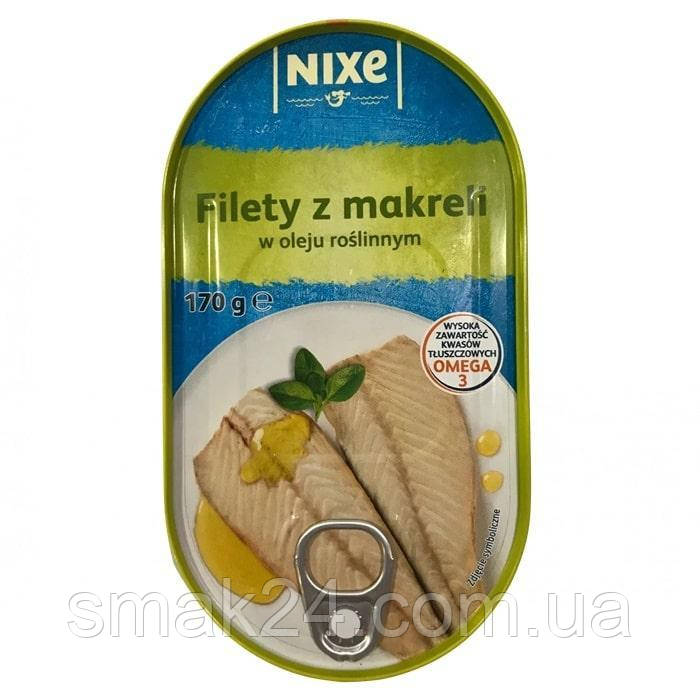 Филе макрели (скумбрии) в растительном масле NIXE Filety z makreli w ...