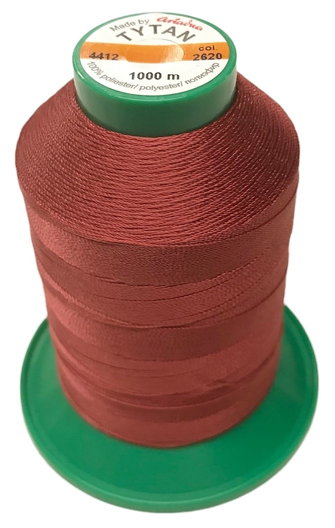 Нитка швейная из полиэфирного шелка №40 1000м. «Титан» 2620 бордовый ...