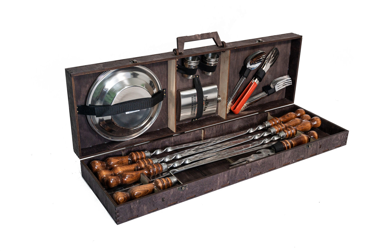 Подарочный набор шампуров в кейсе "Феникс" + гравирование: продажа ...