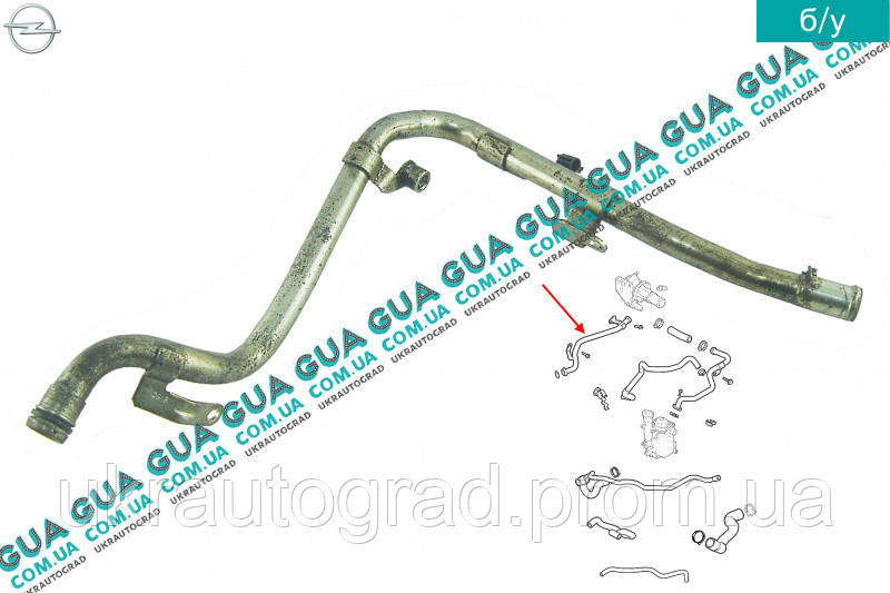 Патрубок / трубка системы охлаждения ( к водяному насосу ) 93187897 ...