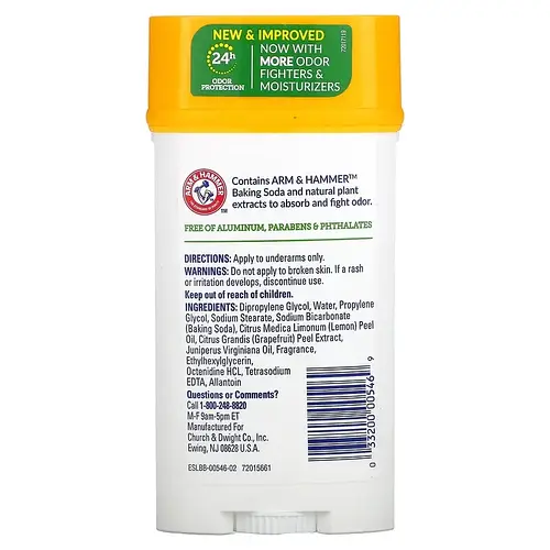 Arm & Hammer, Essentials, дезодорант с ароматом можжевельника, 71 г (ID ...