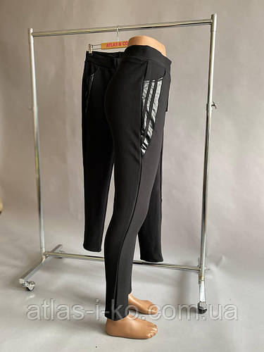 Лосины брюки женские утепленные на меху НОРМА Kenalin с кожаными ...