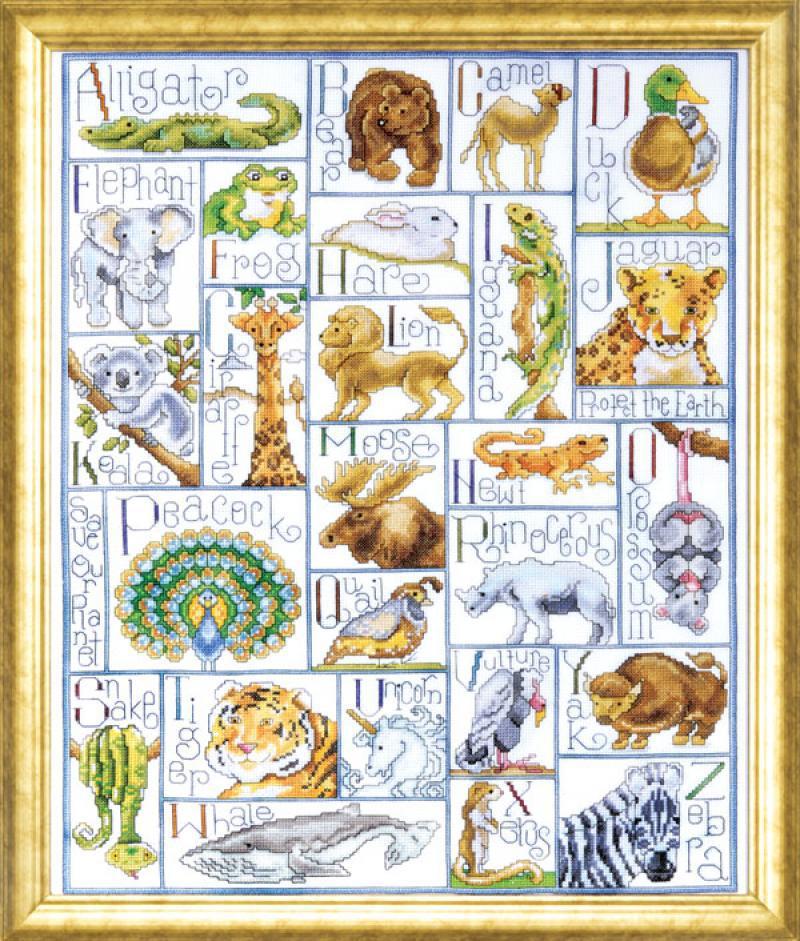 Алфавіту тварин. Набір для вишивання хрестом. Design Works (dw2548 ...