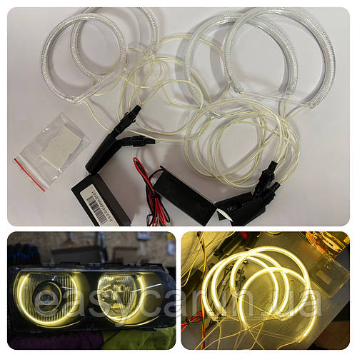 CCFL Ангельські оченята Mitsubishi Lancer X 10 ЖОВТІ (ID#1354990209), ціна: 699 ₴, купити на Prom.ua