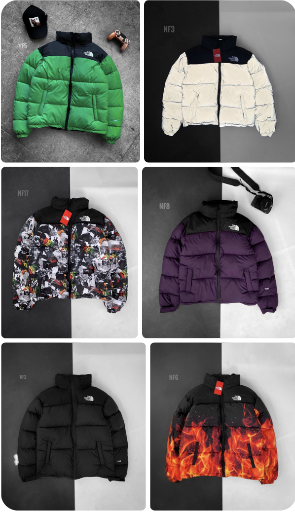 Пуховик the north face 700 з принтом космосу чоловічий зимовий ...