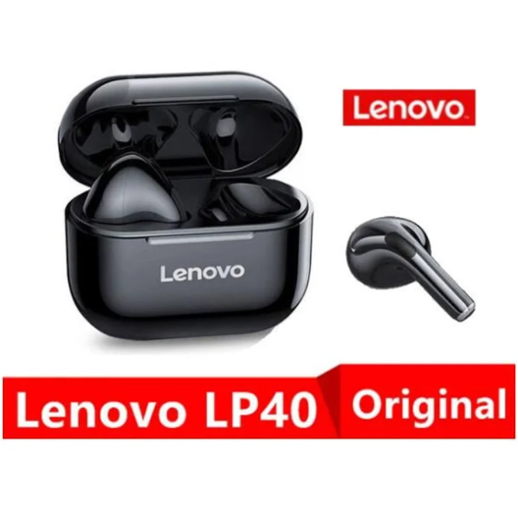 Беспроводные Наушники Lenovo LP40 TWS Blooetooth с Кейсом Черные ...