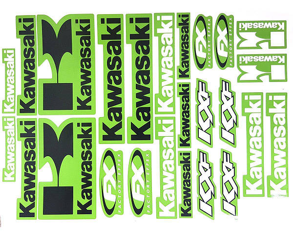 Купить Наклейка лист А3 Kawasaki green, цена 220 ₴ — Prom.ua (ID ...