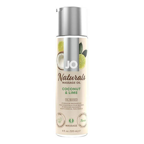 Смазка для интимного массажа и секса System JO - Naturals Massage Oil - Coconut & Lime (120 мл ...