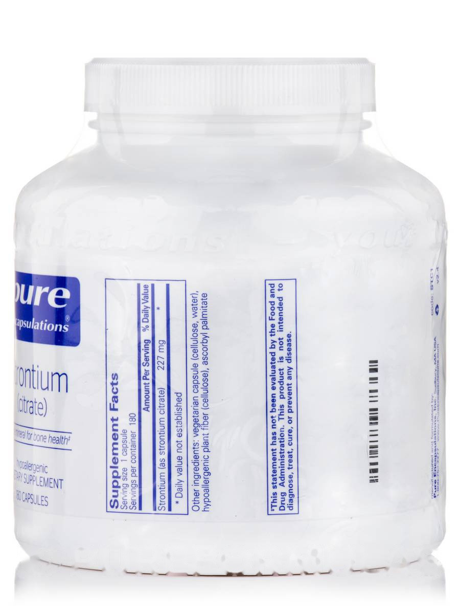 Стронций (цитрат), Strontium (citrate), Pure Encapsulations, 180 капсул ...