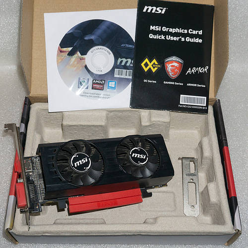 Б/У MSI Radeon RX 550 2GT LP OC видеокарта низкопрофильная 2GB GDDR5 ...