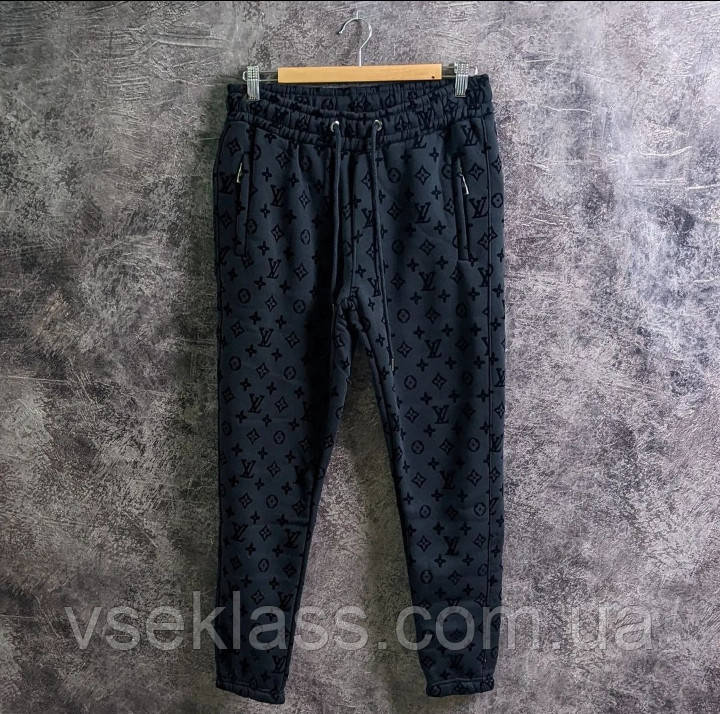 Louis Vuitton теплые спортивные штаны брендовые мужские трехнитка c ...