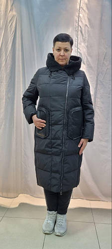 Довгий приталений жіночий зимовий пуховик Mishele 23271 (ID#1683489739), цена: 4790 ₴, купить на ...