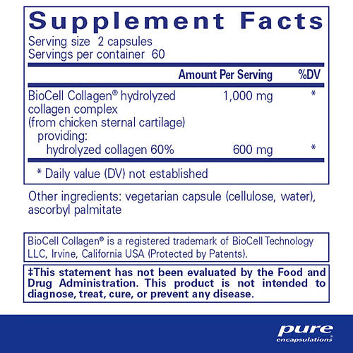 Купить Коллаген JS, Collagen, Pure Encapsulations, 120 капсул, цена ...