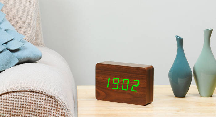 Смарт-будильник BRICK GK15W6 с термометром, белый алюминий, цена 2579 ...