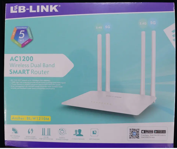 Купить Wi-Fi роутер LB-LINK BL-W1210M 2.4GHz+5GHz 1200 Mbps 5dBi*4 ...