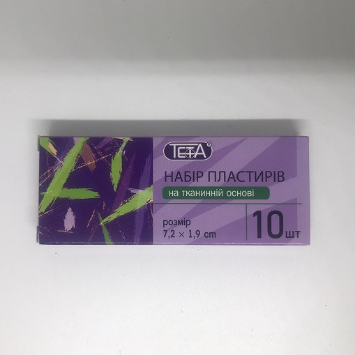 Купить Пластырь для ран Teta® на тканевой основе, размер 1,9х7,2см 10 ...