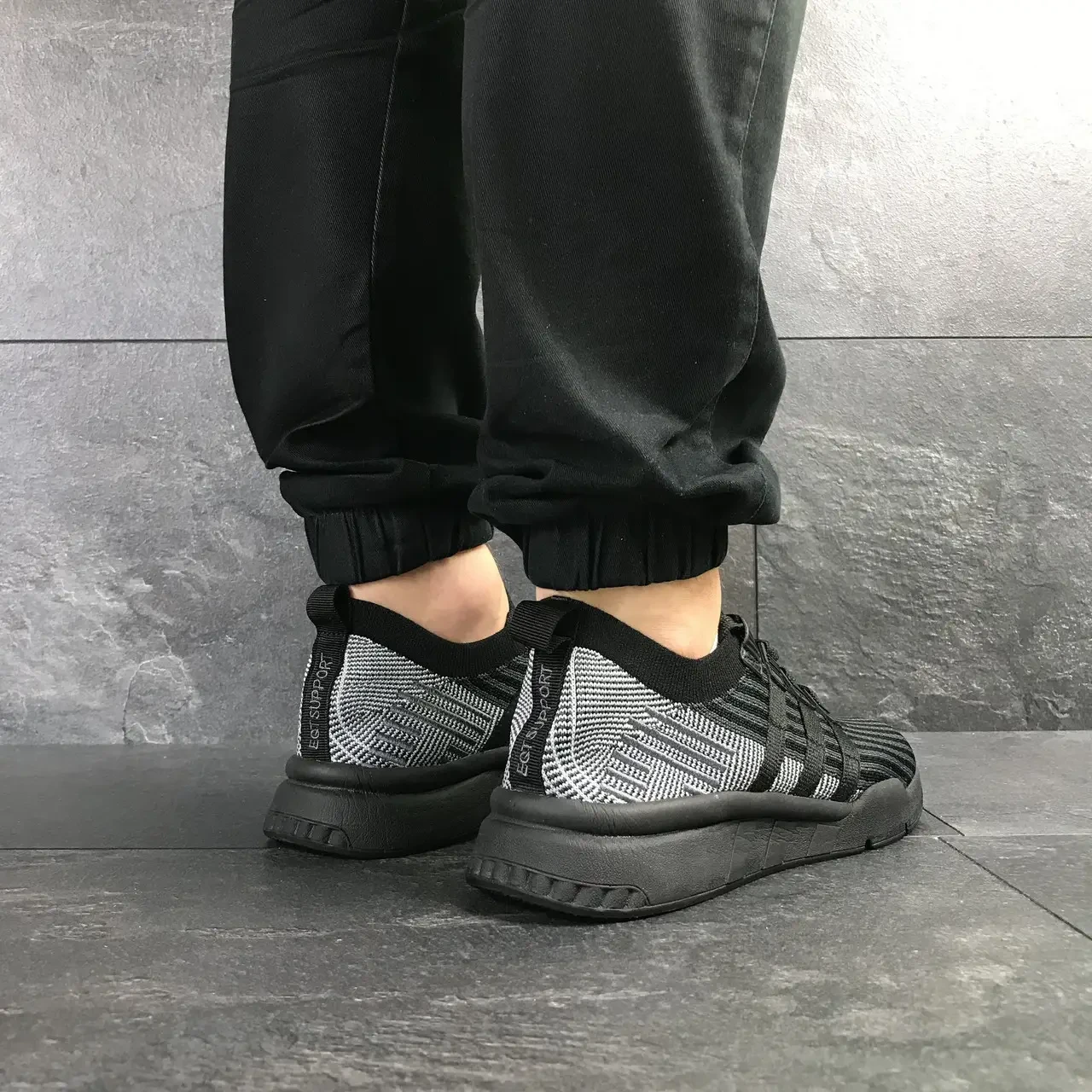 Чоловічі кросівки Adidas Адідас Equipment adv 91-18, сітка, піна, чорні ...