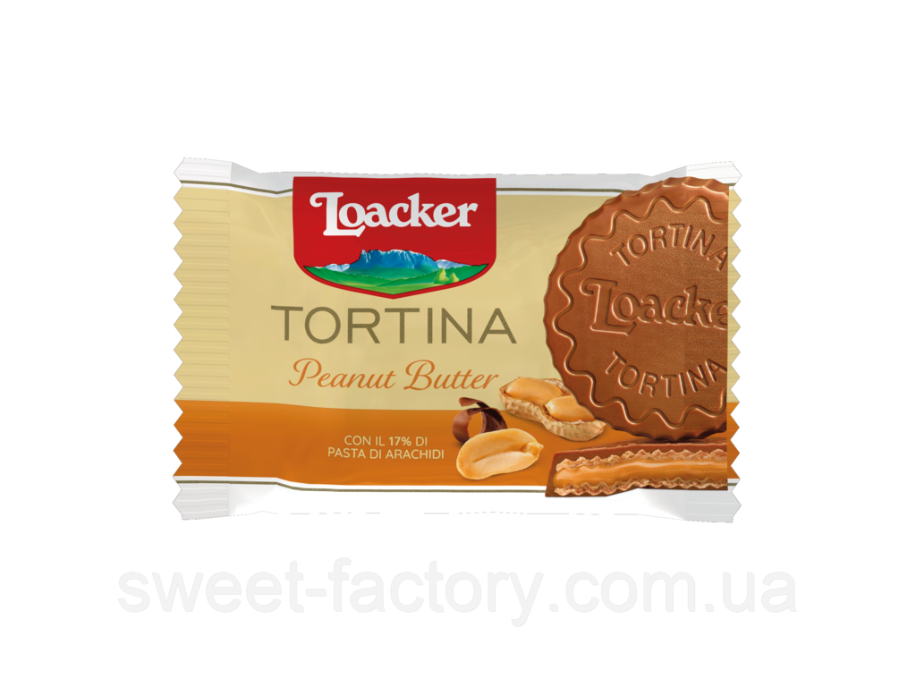 Вафли Loacker Tortina Peanut Butter 21g: продаж, ціна у Чернігові ...