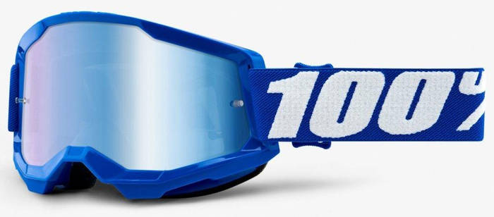 Купить Мото очки 100% STRATA 2 Goggle Blue - Mirror Blue Lens, Mirror ...