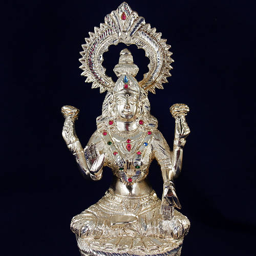 Статуетка Богиня Лакшмі матеріал силумін висота 35 см для процвітання та добробуту ціна 3520