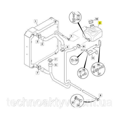 Купити Розширювальний бак JCB Екскаватор-навантажувач 3CX 4CX (128/ ...