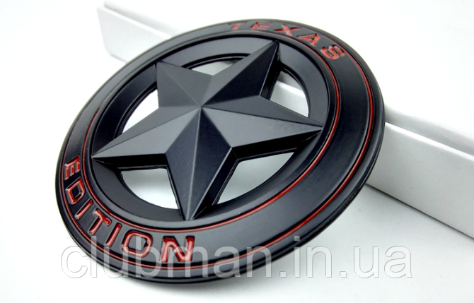 Эмблема 3D «TEXAS EDITION» 75 Mm (значок, Наклейка, Логотип) Красный ...