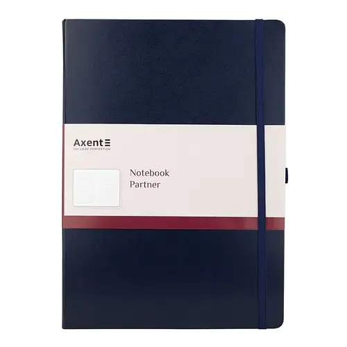 Блокнот 295 х210 мм картонная обложка 100 листов клетка "Partner Grand" синий №8203-02/Axent ...