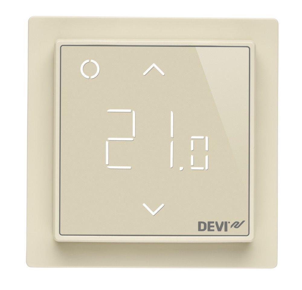 Купить DEVI Терморегулятор DEVIreg Smart (+5+45С), Wi-Fi, 85 х 85мм, макс. 16A, слоновая кость ...