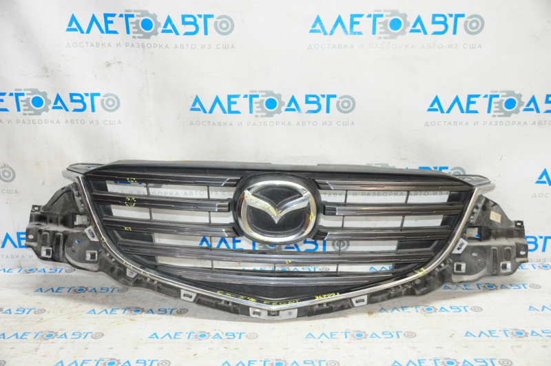 Решітка радіатора grill Mazda CX-5 15-16 в зборі зі значком, тріщина ...