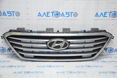 Грати радіатора grill Hyundai Sonata 15-17 SE з емблемою, тички на ...