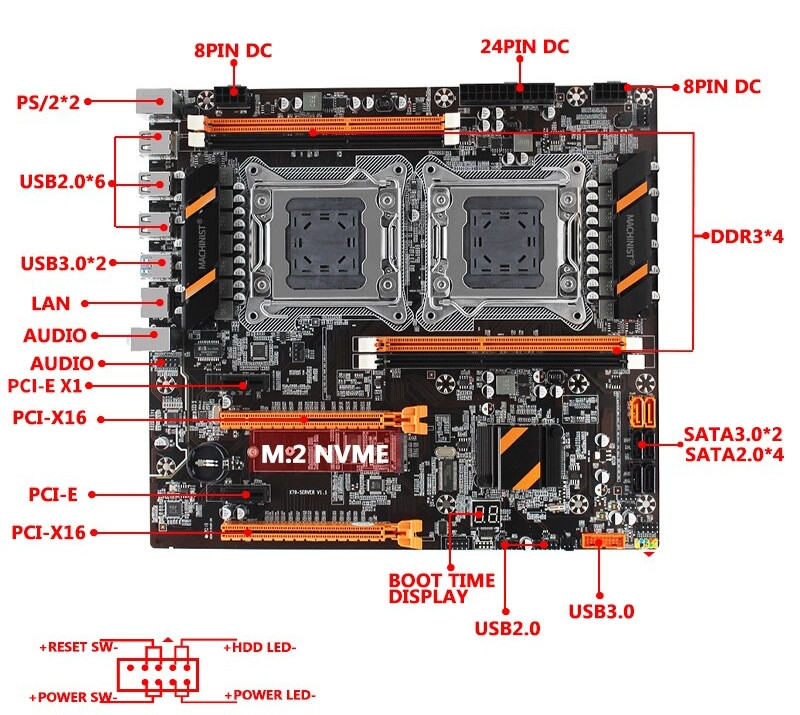 Купить Материнская плата Kllisre X79-Server LGA2011, цена 3150 грн ...