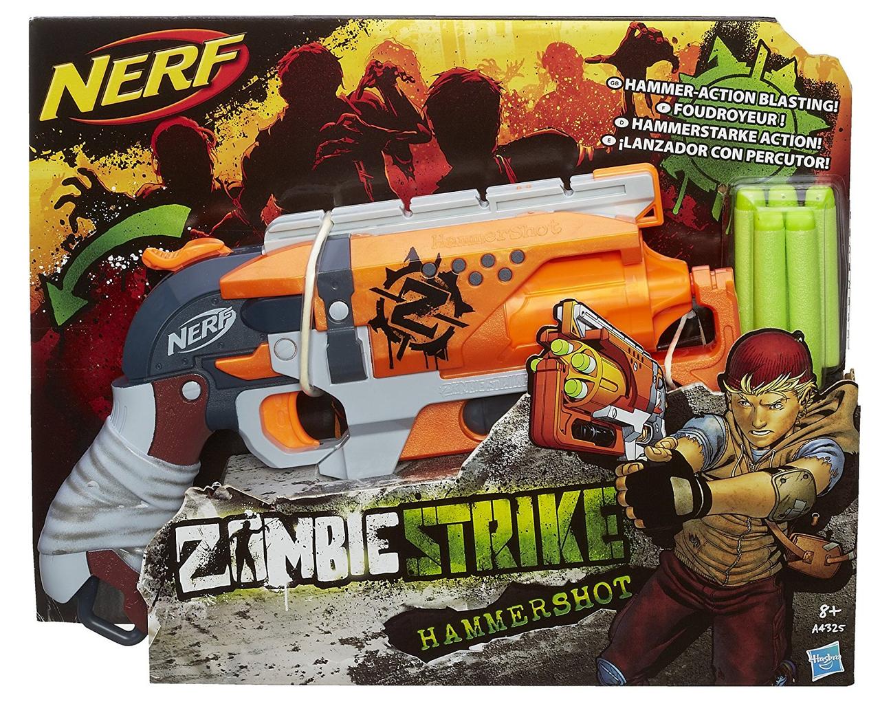 Nerf Бластер Зомби Страйк Хаммершот Zombie Strike Hammershot Blaster ...