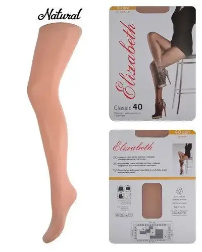 Колготки Elizabeth 40 den classic Natural розмір 2 3 4 6, цена 62 грн — Prom.ua (ID#1688474027)