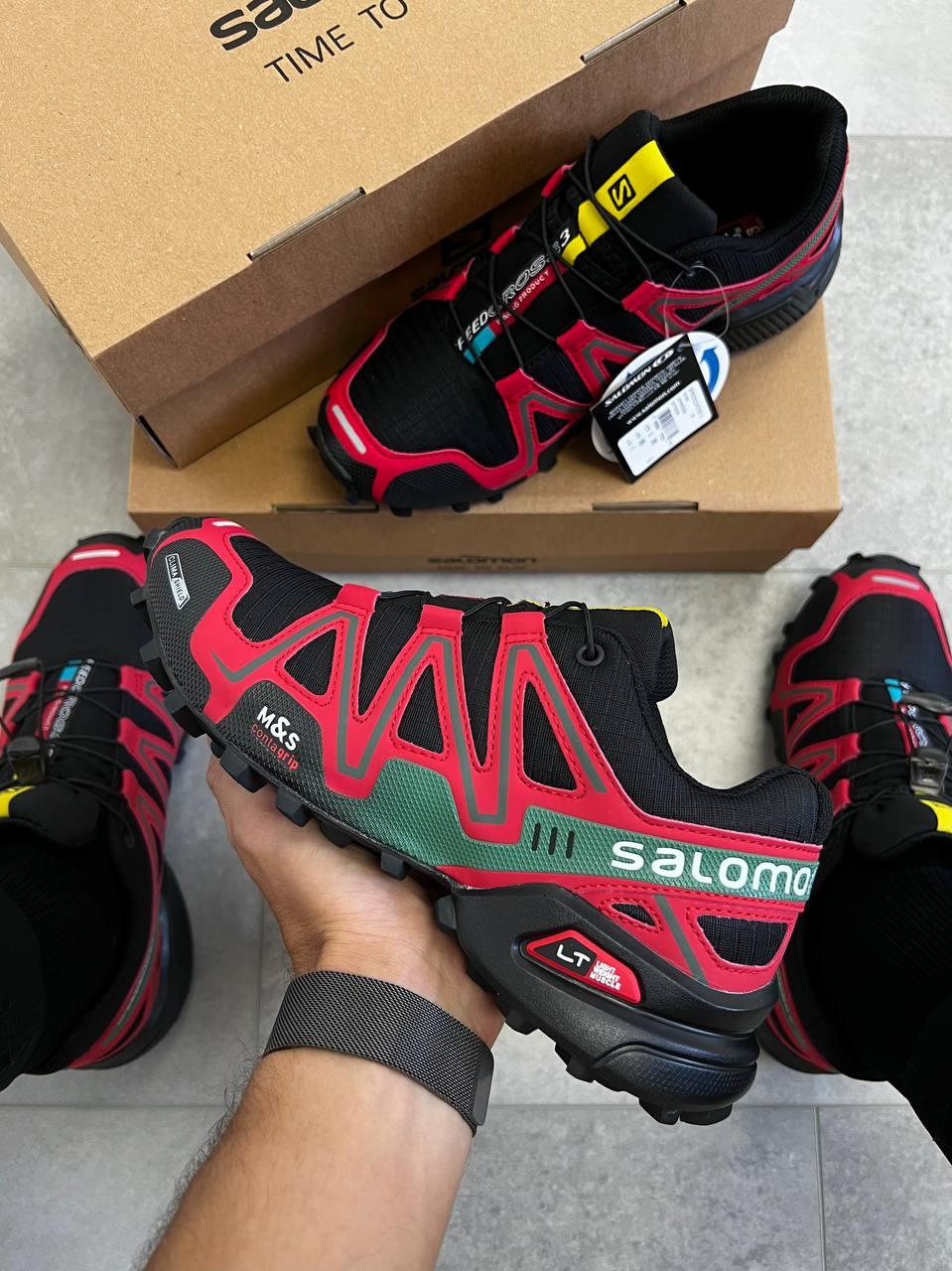 Купить Мужские кроссовки Salomon Speedcross 3 Black Red (Черные с ...