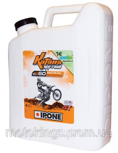 IPONE KATANA OFF ROAD 10W60 МАСЛО ДЛЯ ДВИГАТЕЛЯ 100% СИНТЕТИКА 5 Л ...