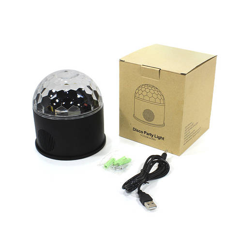 Диско шар EKOOT M-M09 MINI LED Bluetooth цветомузыка 9 цветов ...