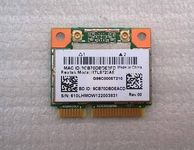 Купить Wi-fi+BT модуль HalfSize Mini pcie Realtek RTL8723AE Aw-nb114h ...