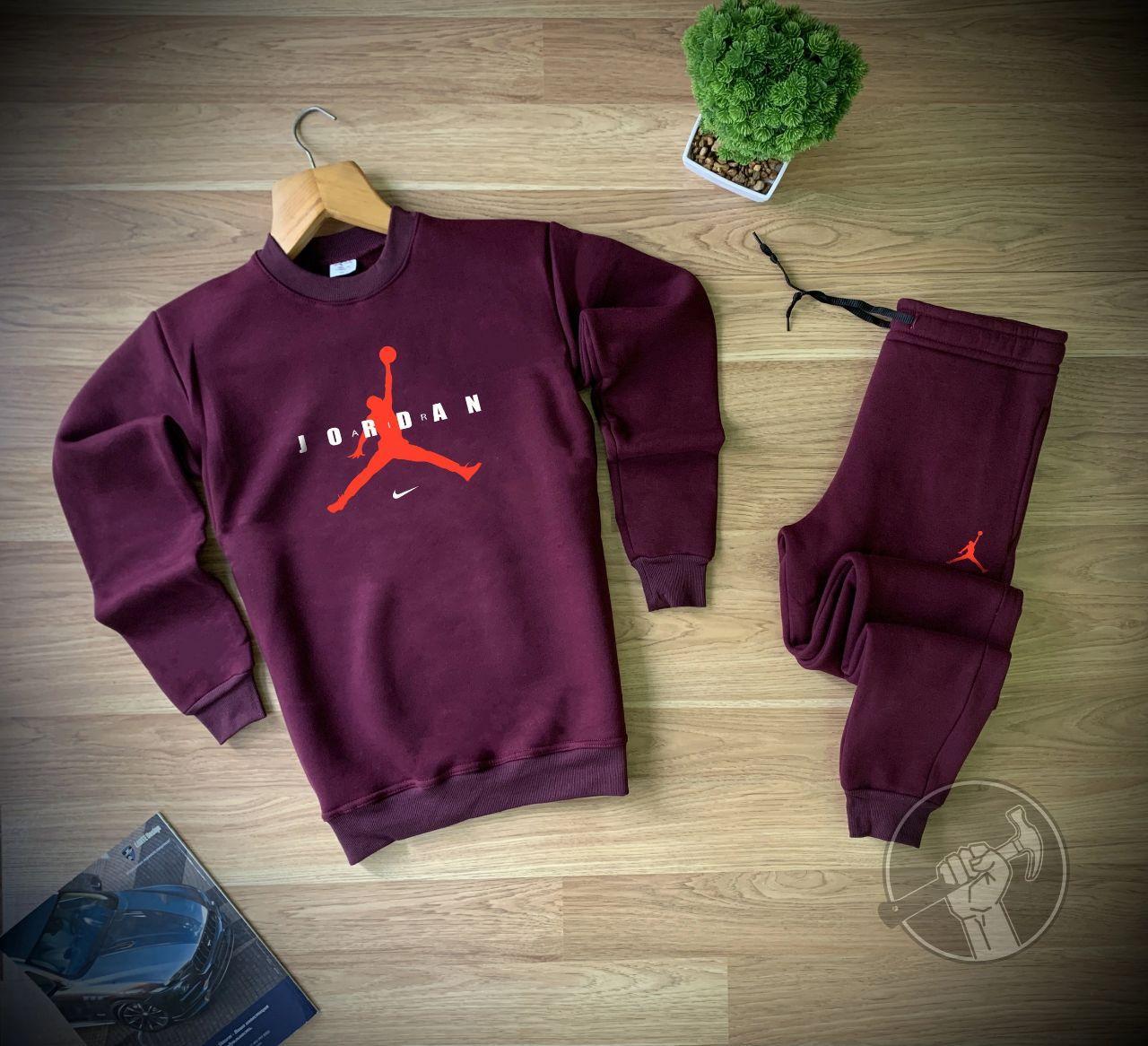 Мужской Спортивный Костюм Nike Jordan Зимний на Флисе Костюм Найк Аир ...